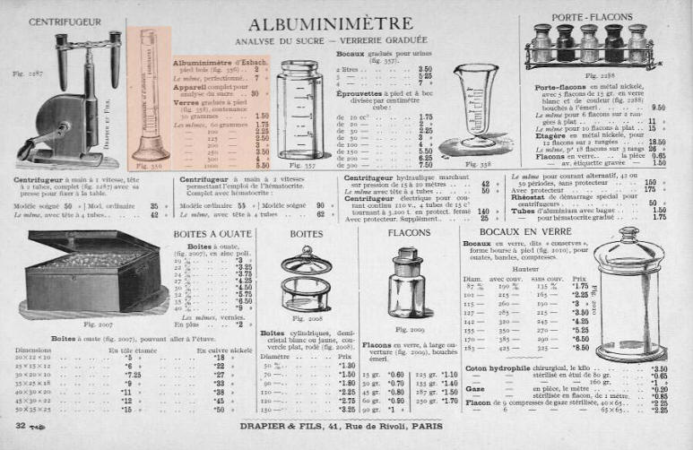 storia degli esami di laboratorio, histoire des tests de laboratoire ...